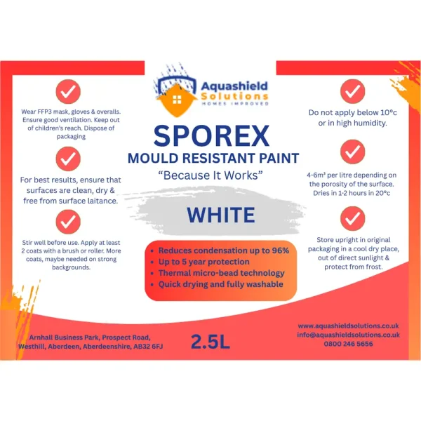 SPOREX | anti-mould paint - Aquashield Solutions
